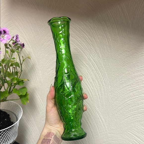 Sam Berger | Accents | Vintage 972 Sam Berger Green Glass Vase | Poshmark